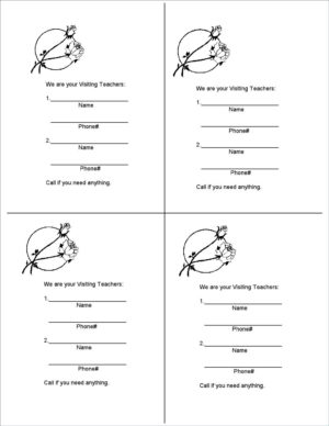 { Mormon Share } Visiting Teacher Introduction Cards