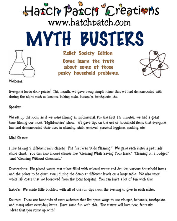{ Mormon Share } Relief Society "Mythbusters"