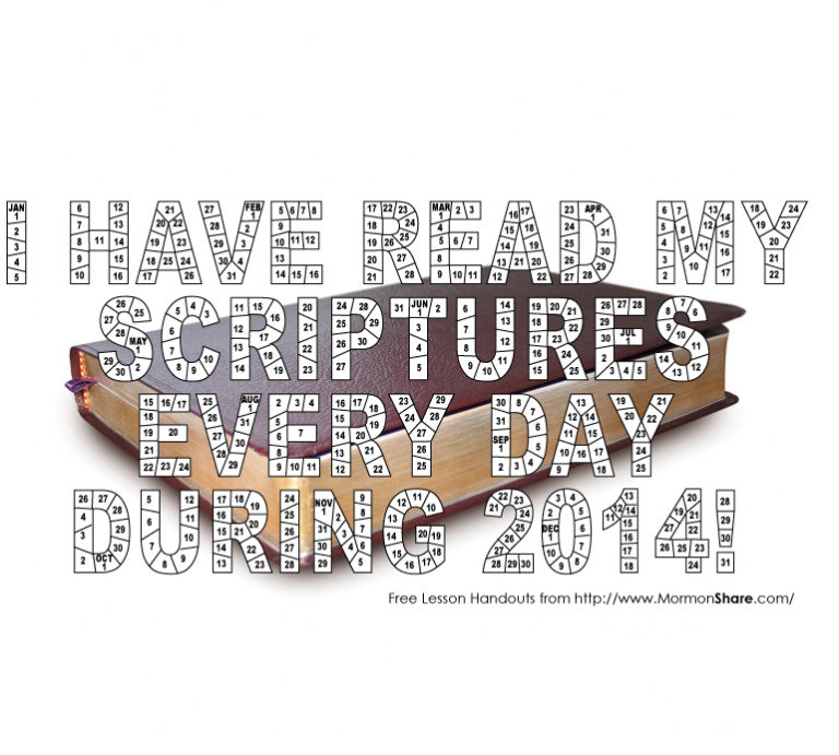 { Mormon Share } 2014 Scripture Reading Chart